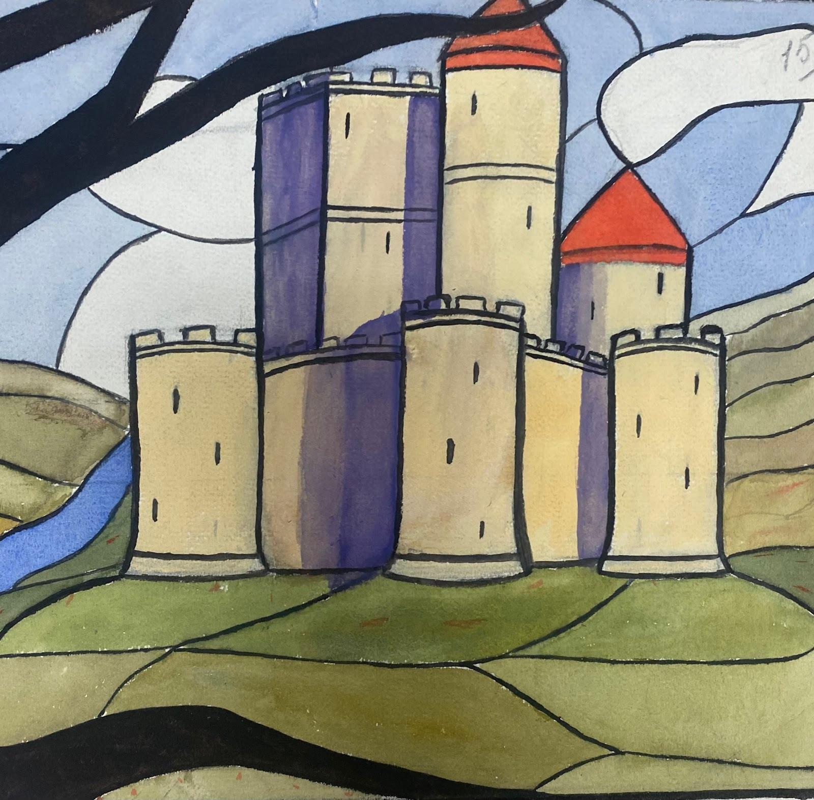 Josine Vignon - 1950s French Post Impressionist Watercolour Cubism ...