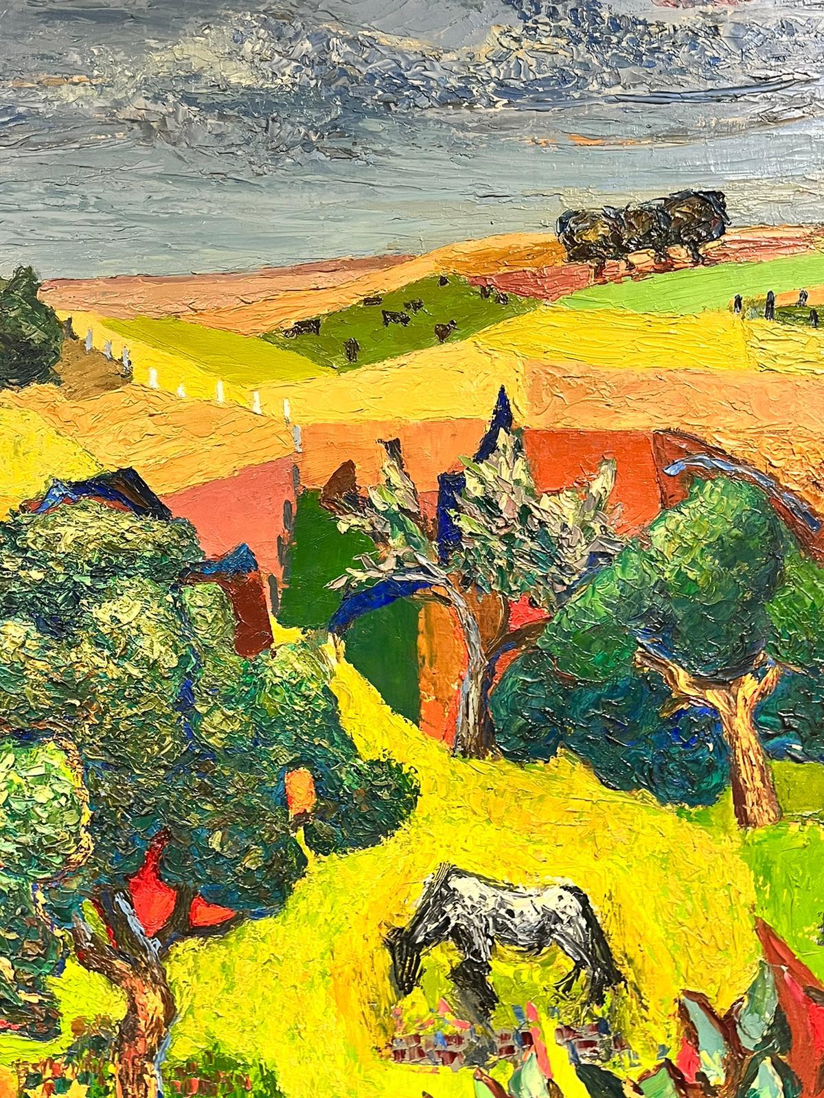 Josine Vignon - Huge 1950's French Cubist Summer Provencal Rural ...