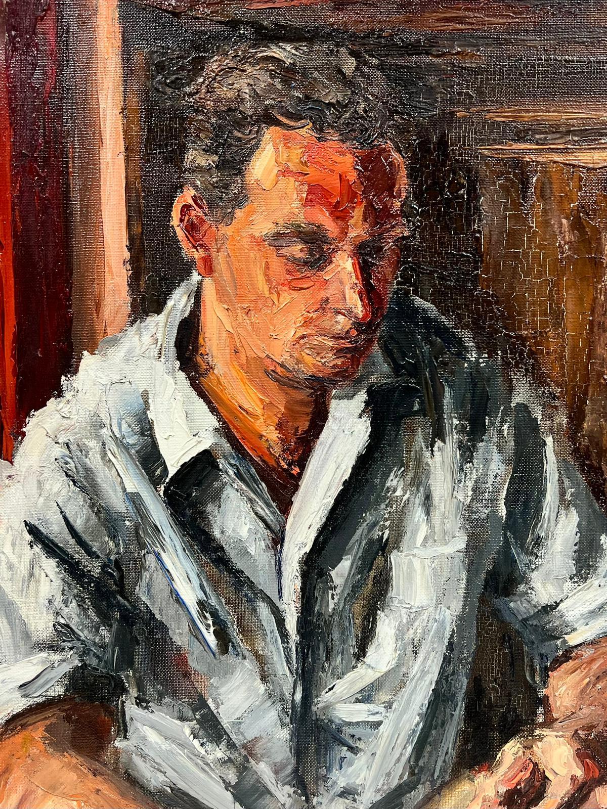 Josine Vignon - Mid Century French Oil Post-Impressionist Portrait of ...