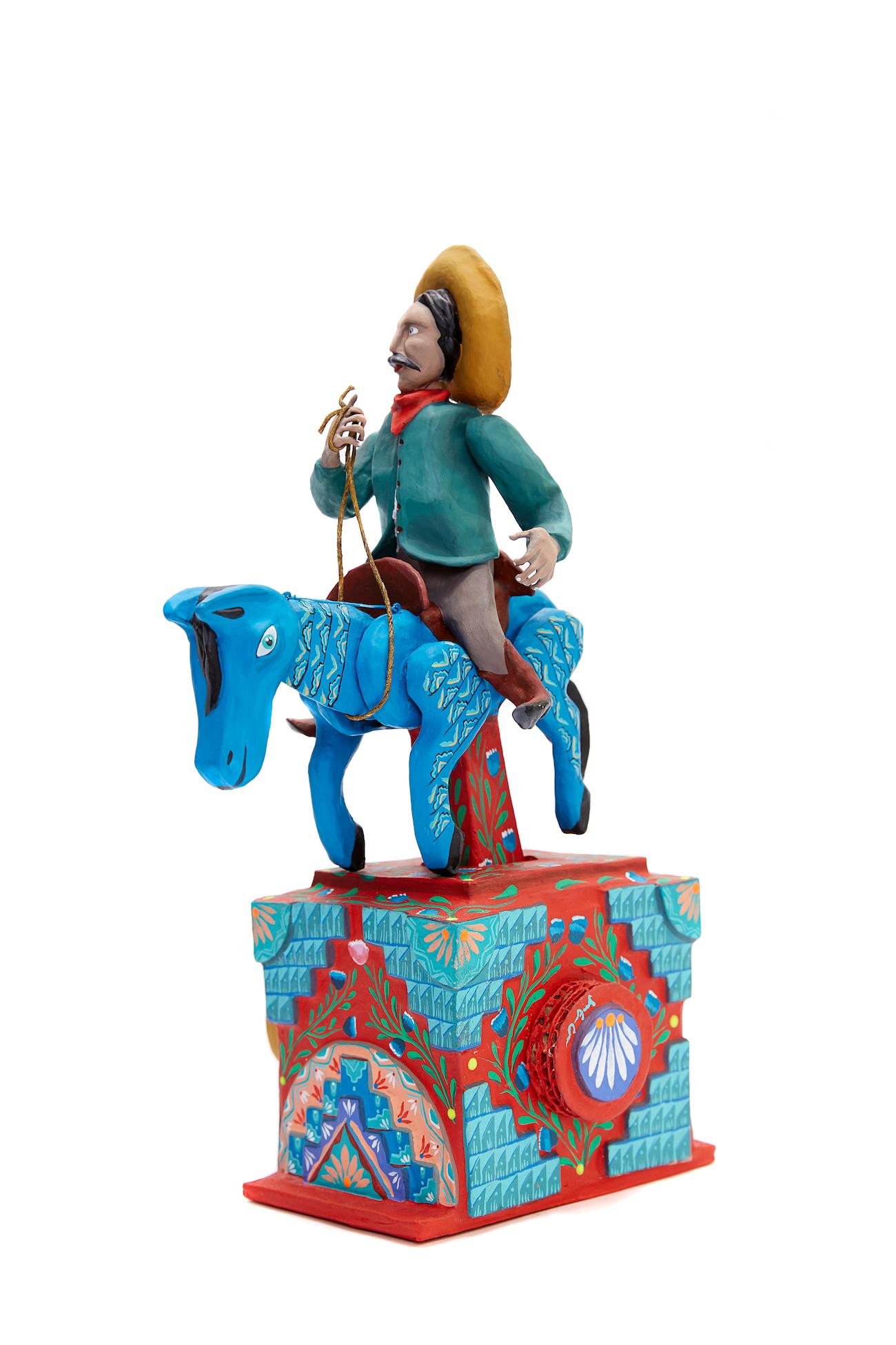 Josue Eleazar Castro Razo - Charro / Mexican Mechanical Folk Art Carton ...