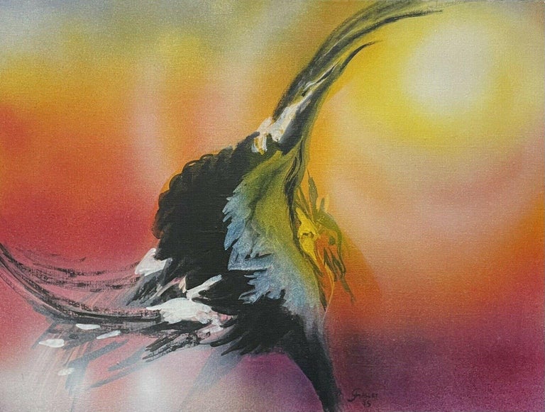 Josyne Gallet - Huge French Surrealist Fantasy Oil Painting Dancing ...