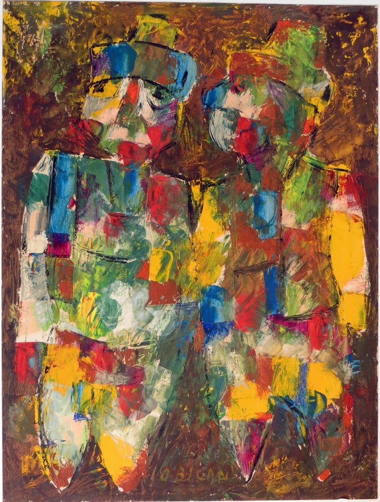 Jovan Obican - Two Figures at 1stDibs