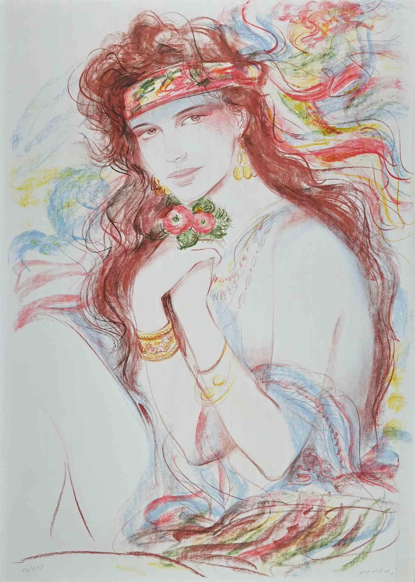 Jovan Vulic - Berber Woman - Original Lithograph by Jovan Vulic - 1988 ...