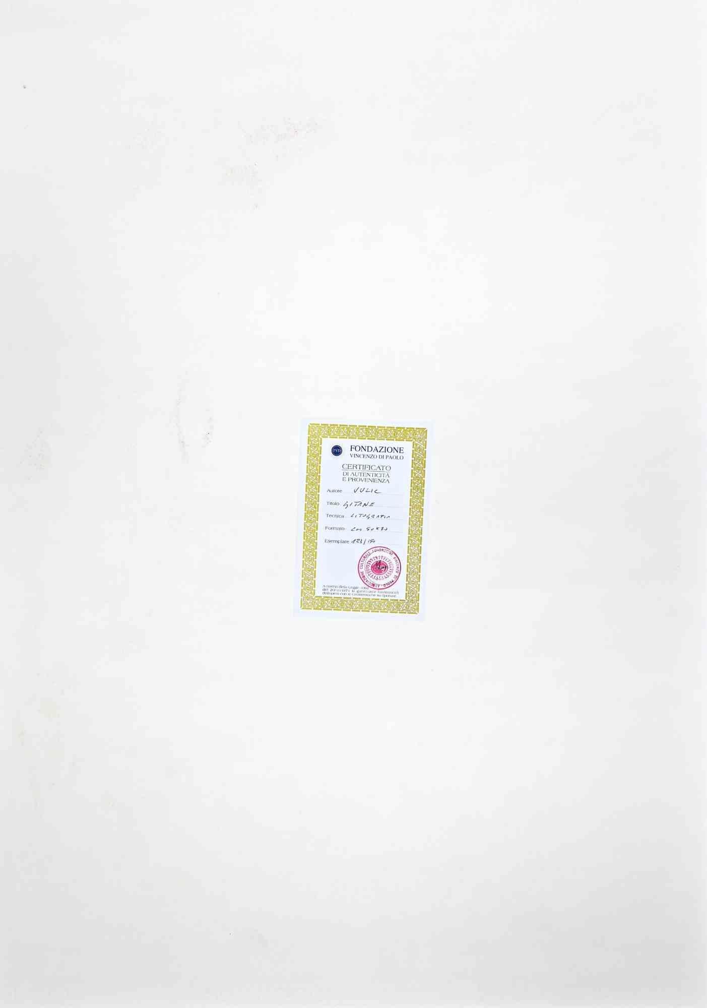 Jovan Vulic - Two Gipsies - Lithograph by Jovan Vulic - 1980s For Sale ...