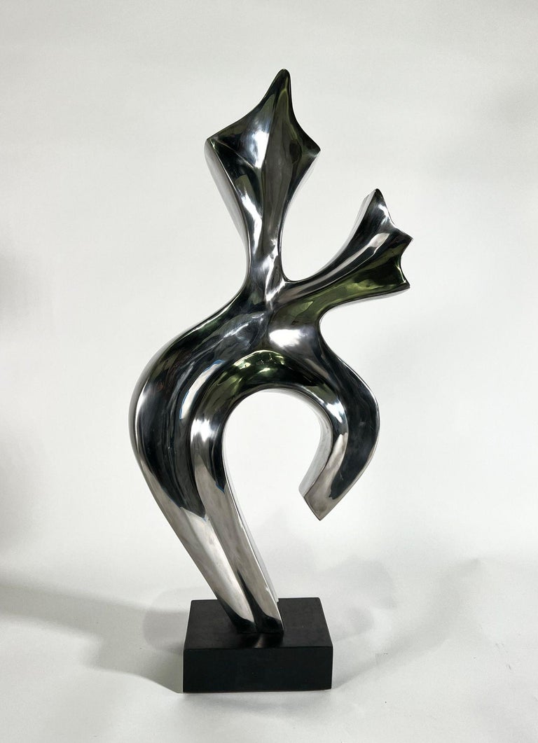 "Joy" Swiss Modern Stainless Steel Abstract Sculpture, Evelyne Brader ...