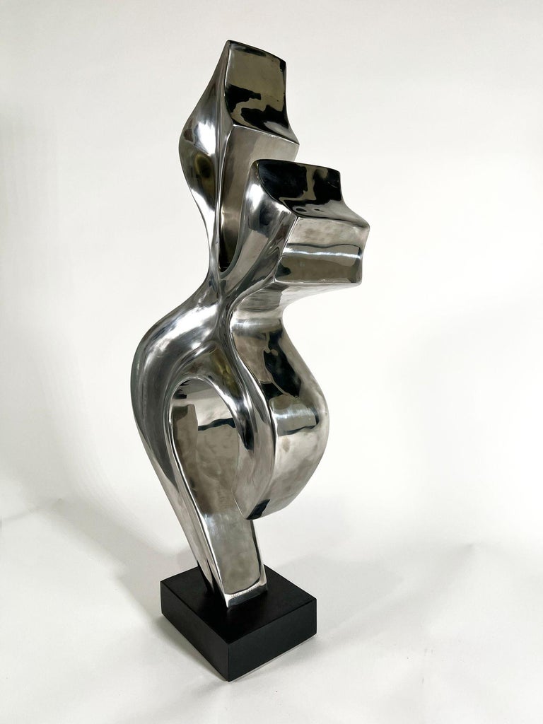 "Joy" Swiss Modern Stainless Steel Abstract Sculpture, Evelyne Brader ...