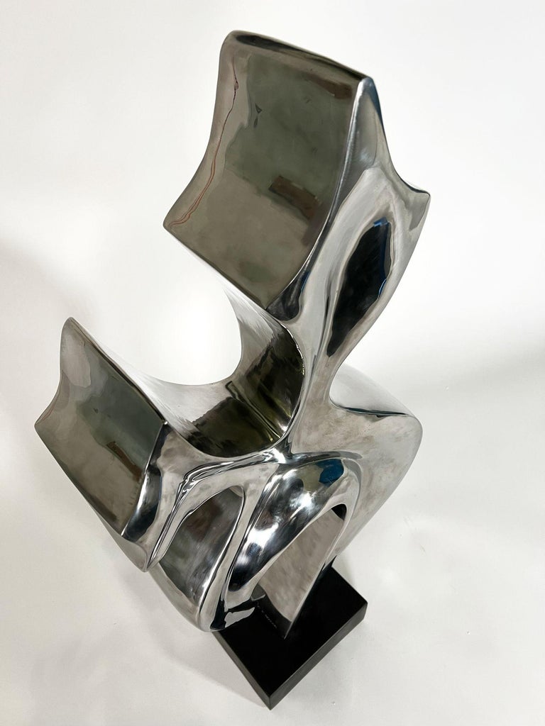 "Joy" Swiss Modern Stainless Steel Abstract Sculpture, Evelyne Brader ...