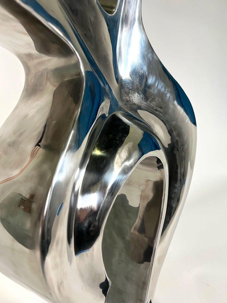 "Joy" Swiss Modern Stainless Steel Abstract Sculpture, Evelyne Brader ...