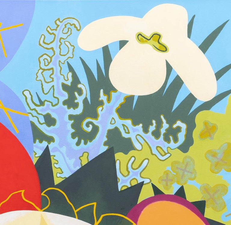 Joy Taylor - Boo-K 5 (Abstract Flower Still Life Painting in Vibrant ...