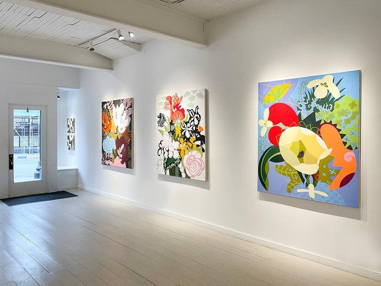 Joy Taylor - Boo-K 5 (Abstract Flower Still Life Painting in Vibrant ...