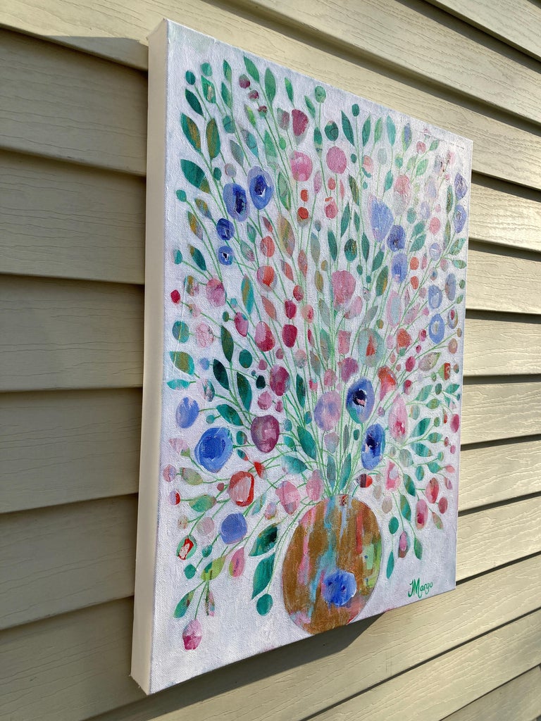 Joyanna Margo - Three's a Crowd, Abstract Painting For Sale at 1stDibs