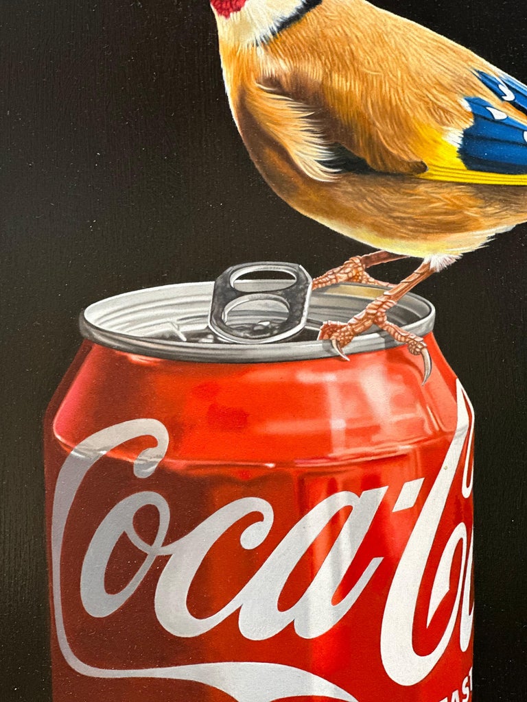 JP Marsman - Putter on Coke Can- 21st Century Contemporary painting of ...
