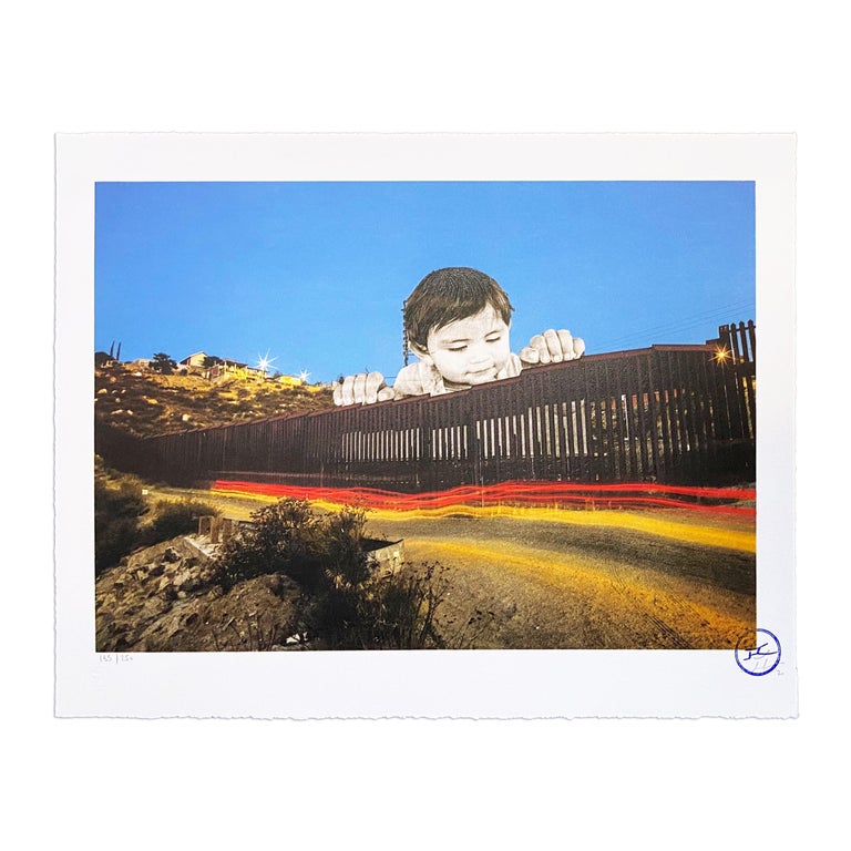 JR (aka Jean René) - Giants, Kikito, September 6, 2017, 7.27 p.m., Tecate, Mexico // Street Art ...