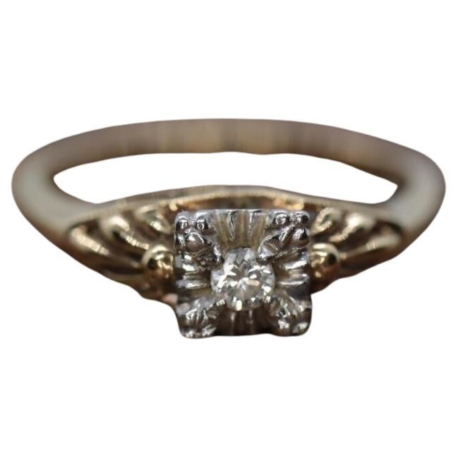 JR Wood and Sons 14k Gold Diamond Ring Sz 6. Jr Wood band. Wood and son ...