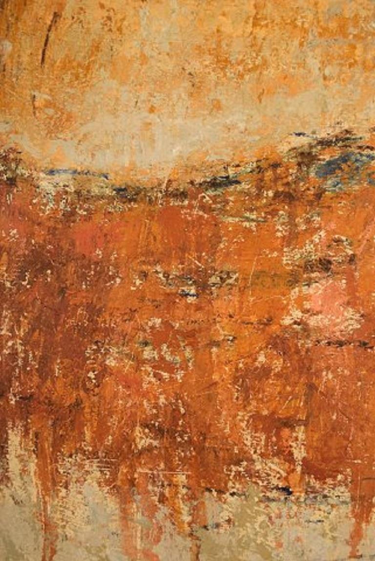 Jørgen Larsen, Denmark, Oil on Canvas, "Fragment-Florence", 1960s For ...