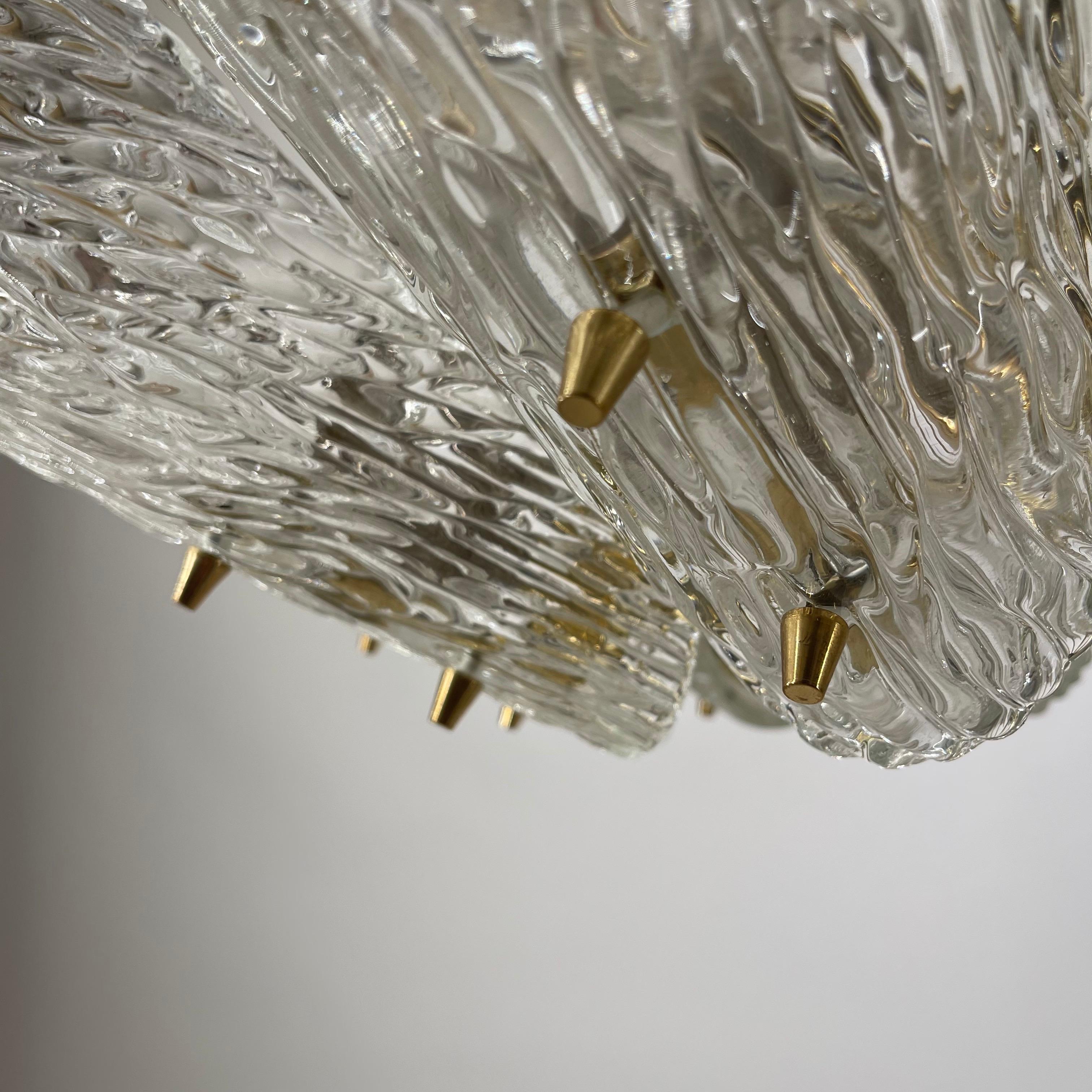 J.T. Kalmar Glass Chandelier, Austria, 1950s For Sale at 1stDibs