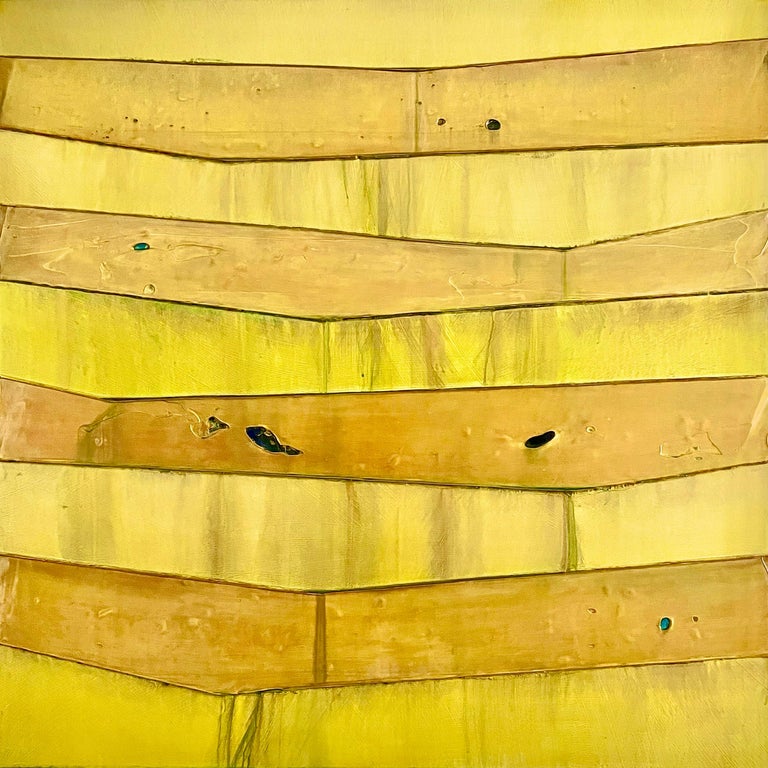 Juan Alonso-Rodríguez - CABANA 1 - bold bright yellow abstract painting ...