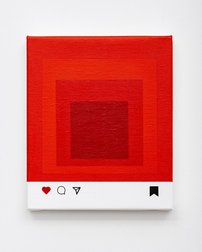 Juan Bolivar - "I Heart Albers III" Acrylic on Canvas Painting by Juan ...