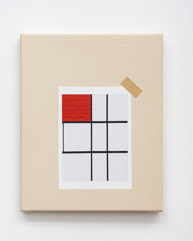 Juan Bolivar - "Kiss (after Mondrian 1935)" Acrylic Painting on Linen ...