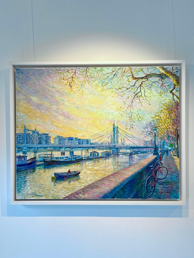 Juan del Pozo - Chelsea Sunset - London impressionist cityscape ...