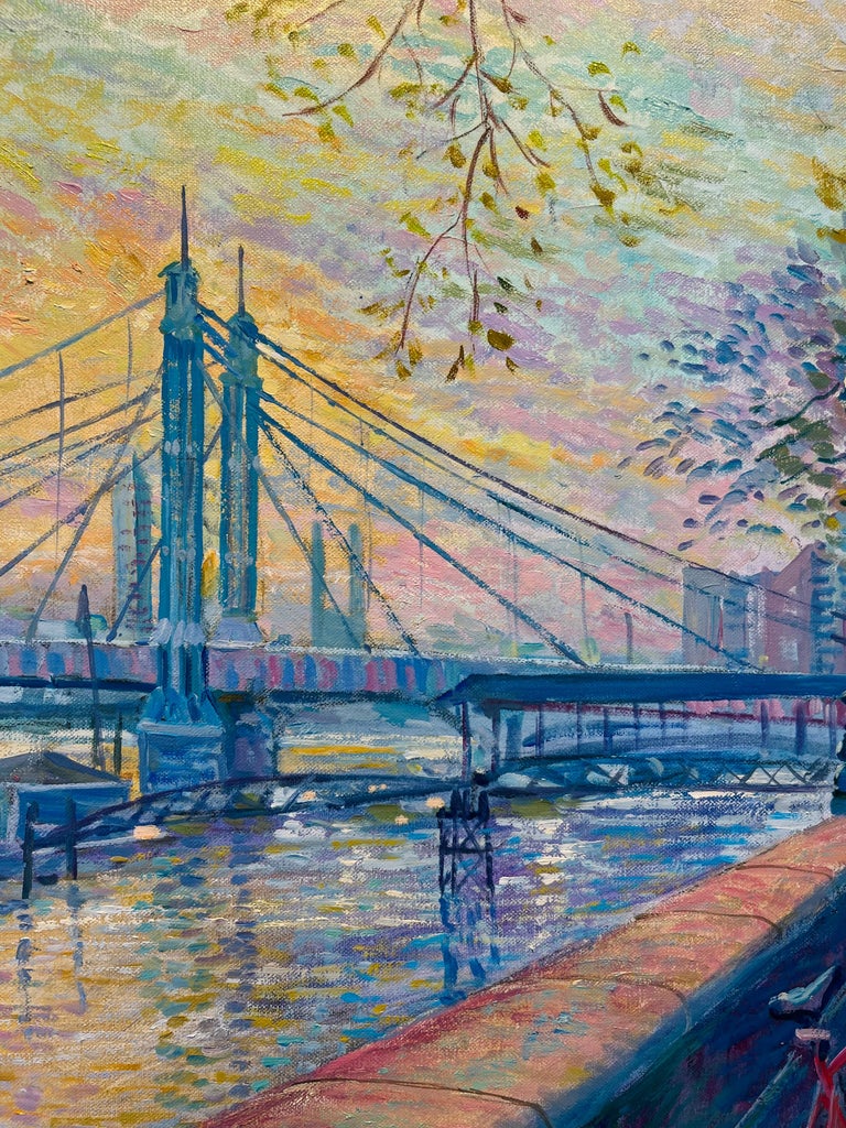 Juan del Pozo - Chelsea Sunset - London impressionist cityscape ...