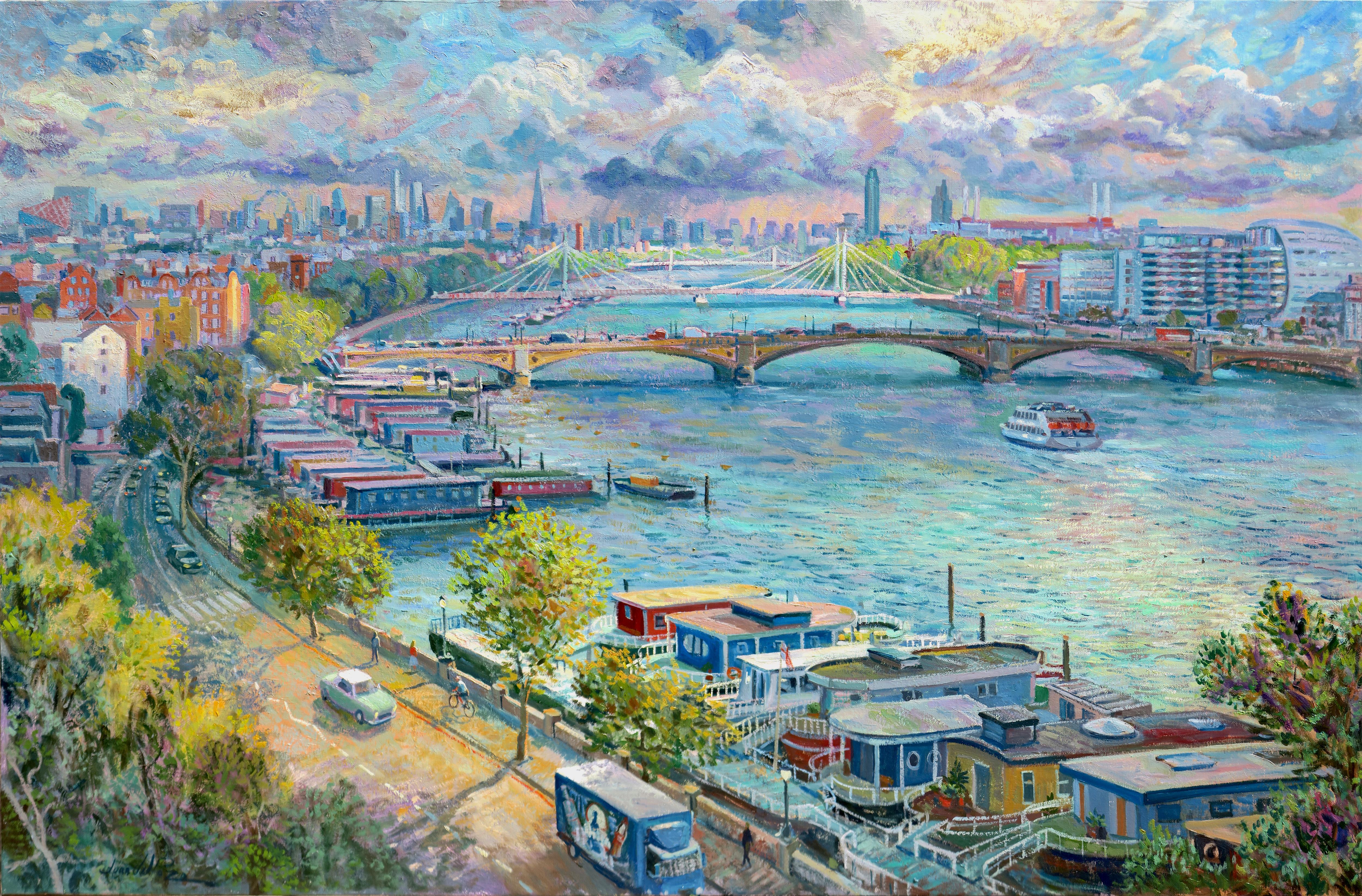 Richard Gower - A View of Big Ben - original impressionism cityscape ...
