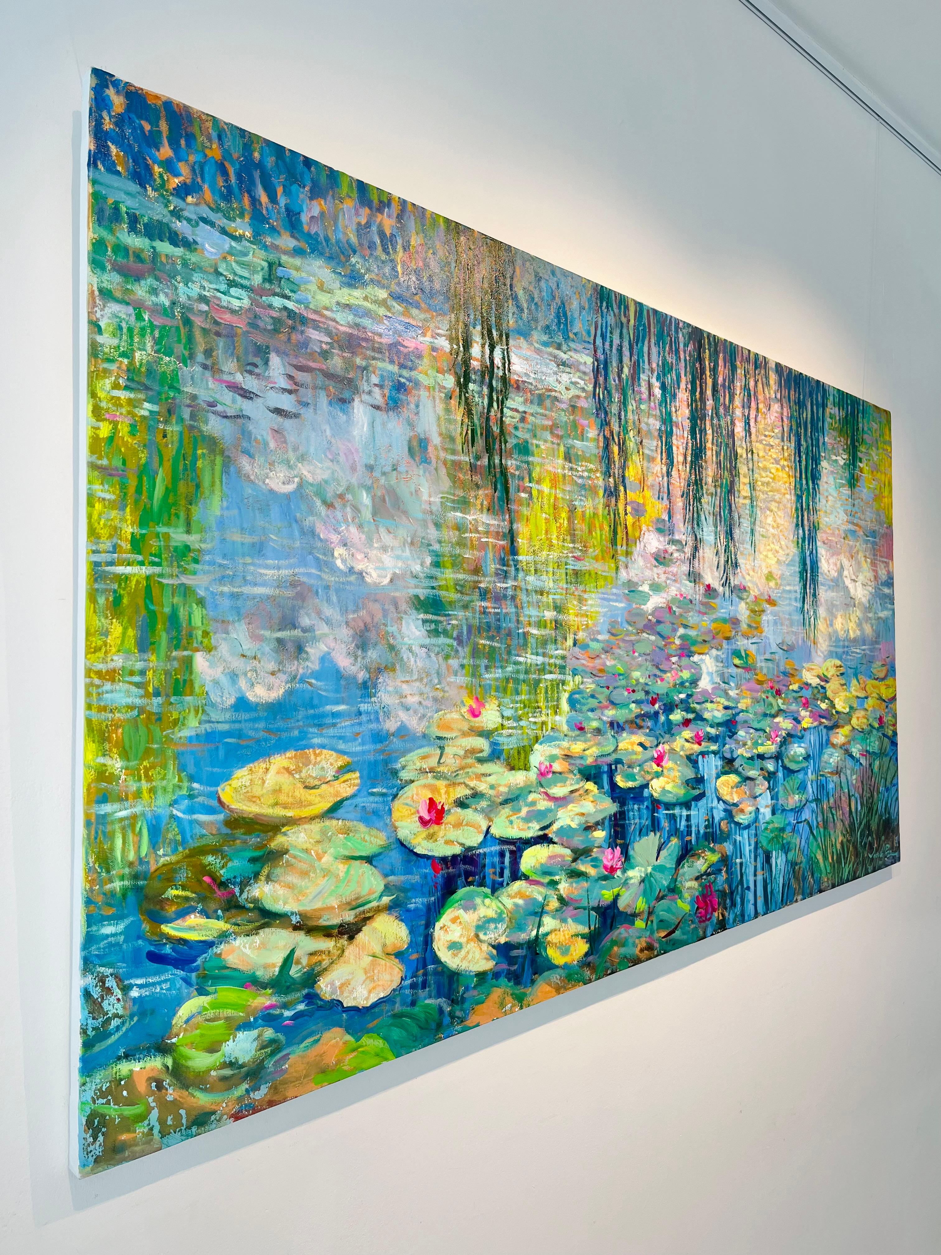Juan del Pozo - Weeping Willow - original modern impressionism waterscape reflections oils For ...