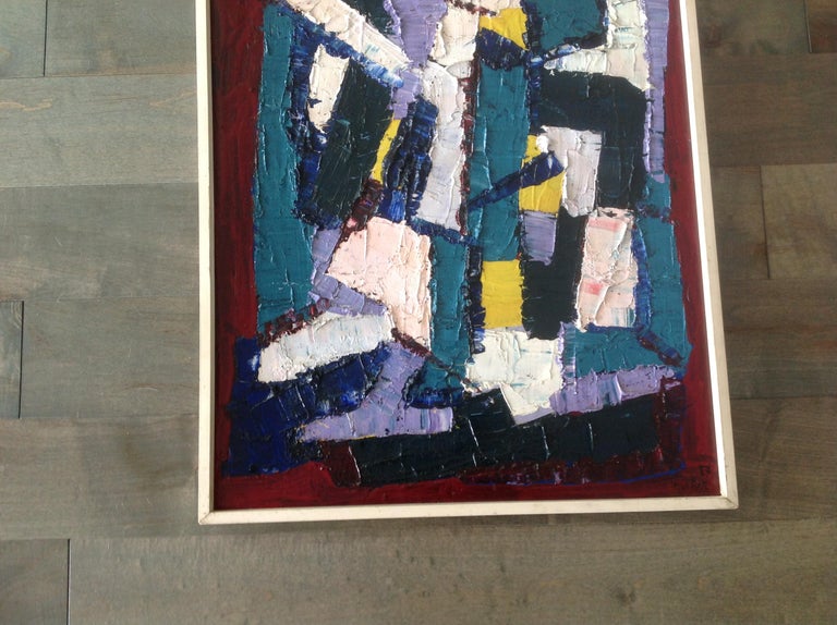 Juan Del Prete Abstract Colorful Painting from 1957 at 1stDibs