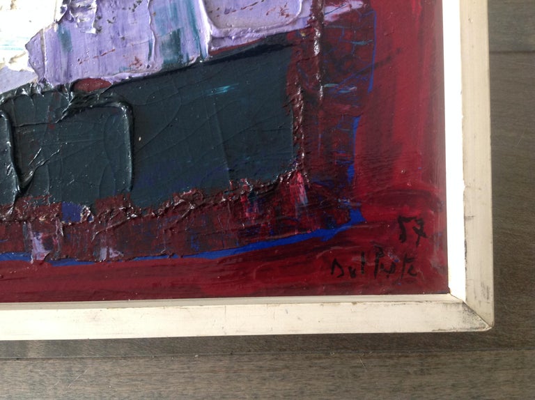 Juan Del Prete Abstract Colorful Painting from 1957 at 1stDibs
