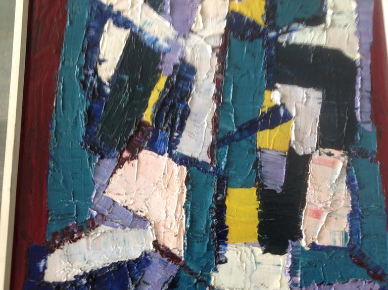 Juan Del Prete Abstract Colorful Painting from 1957 at 1stDibs