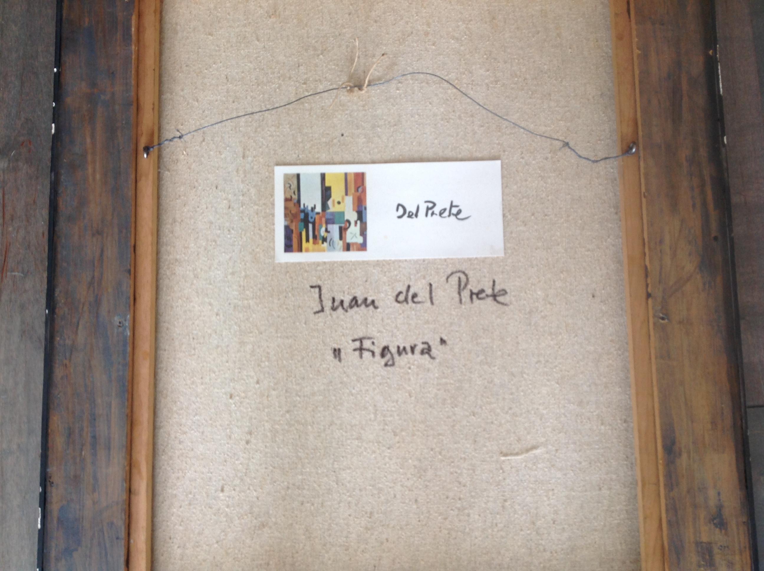 Juan Del Prete Abstract Figural Painting from 1953 in Vibrant Colors at ...