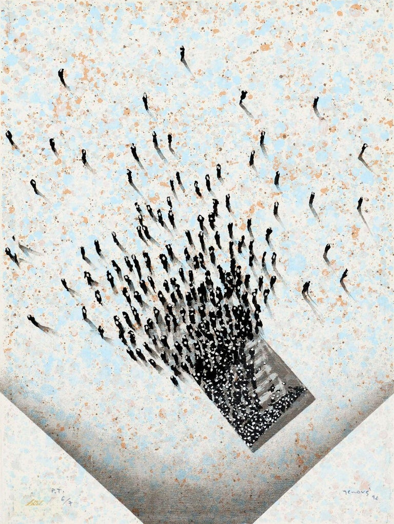 Juan Genoves - Juan Genoves Spanish Artist Original Hand Signed ...