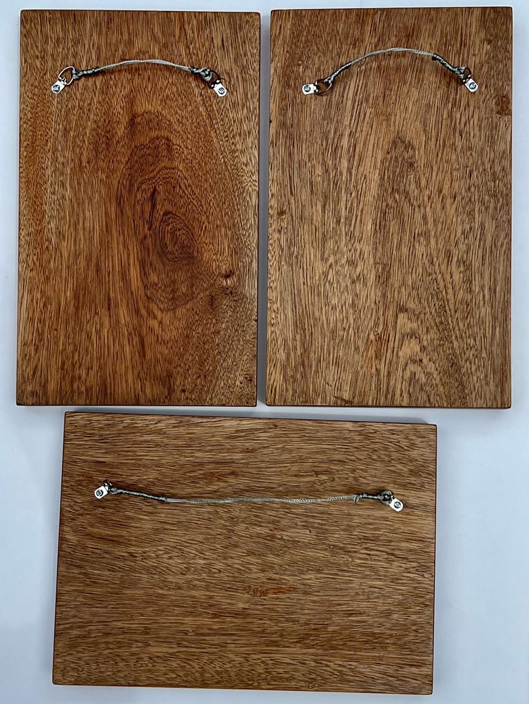 Juan Miguel - 3 Carved Wood Plaques Outsider Modern Mid 20th Century ...