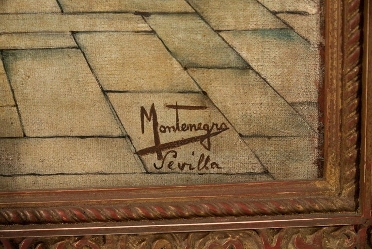 Juan Montenegro, Painting of the Backyard of the Alcazar of Seville For ...