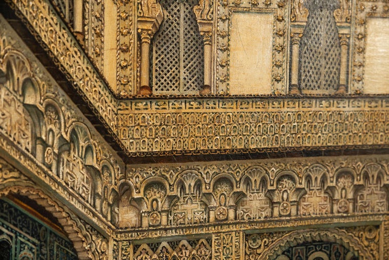 Juan Montenegro, Painting of the Backyard of the Alcazar of Seville For ...