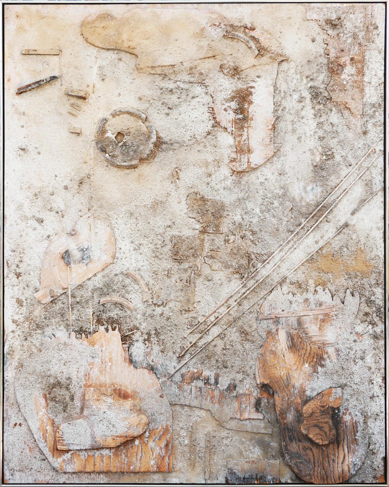 Juan Sanchez-Juarez - Modern Abstract Brown and White Assemblage ...