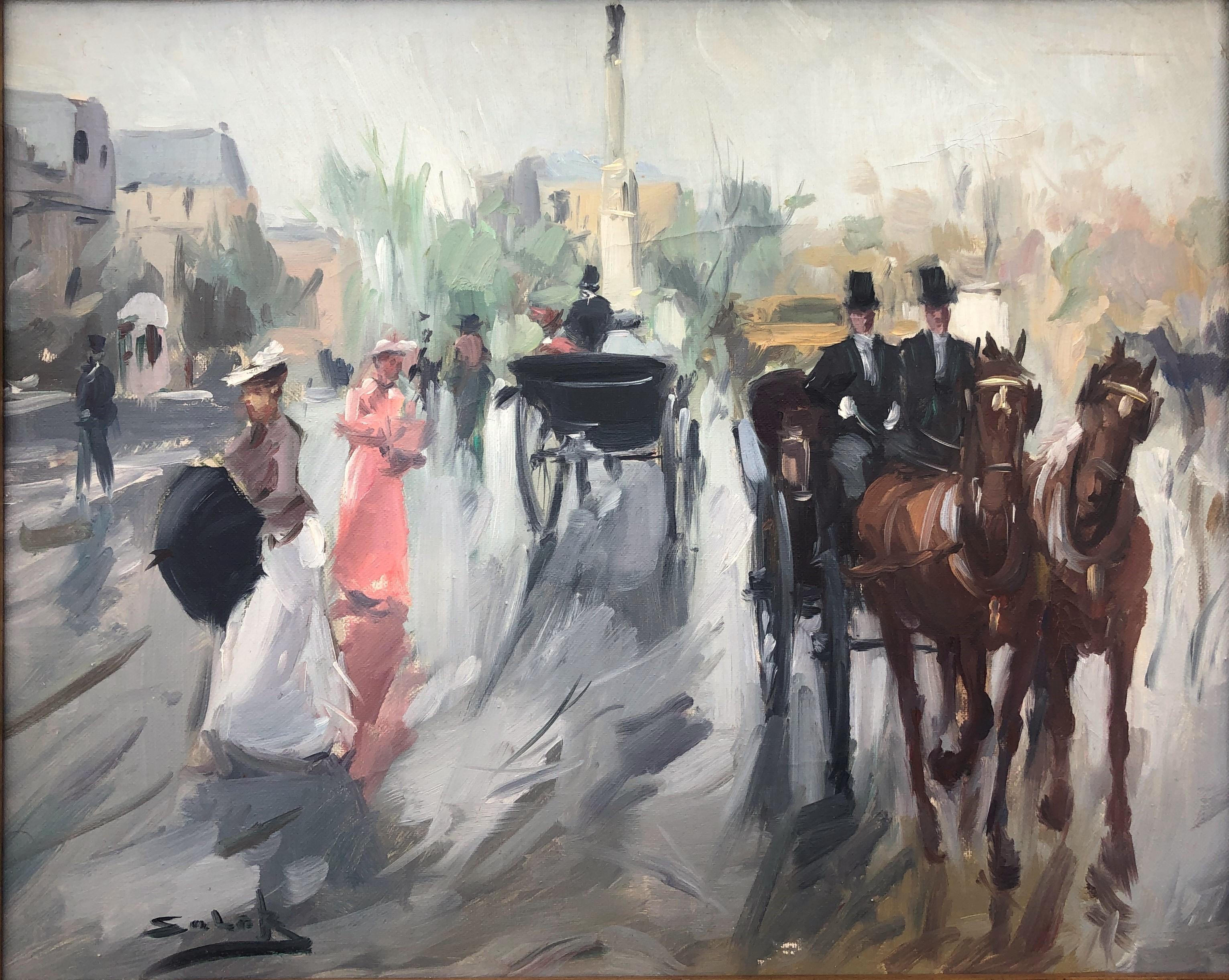 Juan Soler - Gray day in Paris oil on canvas painting at 1stDibs | what ...