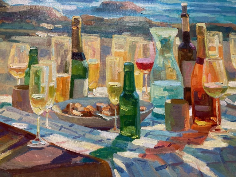 Juane Xue - An Enlightened Afternoon Oil Painting on Canvas Illuminated In Stock For Sale at 1stDibs