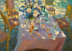 Juane Xue - Oranje Tafel Orange Table Oil Painting Still Life Table Light In Stock For Sale at ...