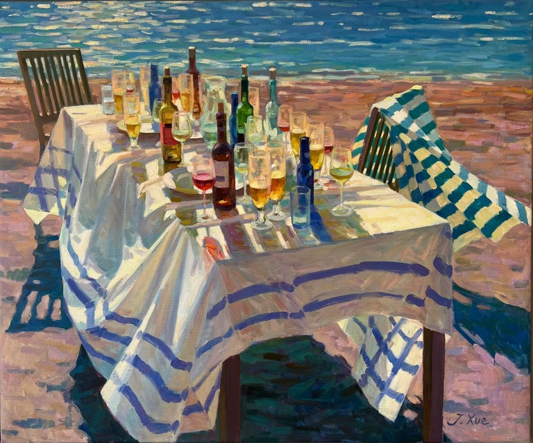 Juane Xue - Flikkerende Zee Oil Painting on Canvas Flickering Sea Table ...