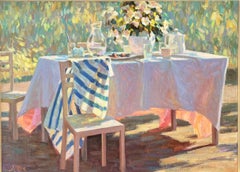 Juane Xue - Oranje Tafel Orange Table Oil Painting Still Life Table Light In Stock For Sale at ...