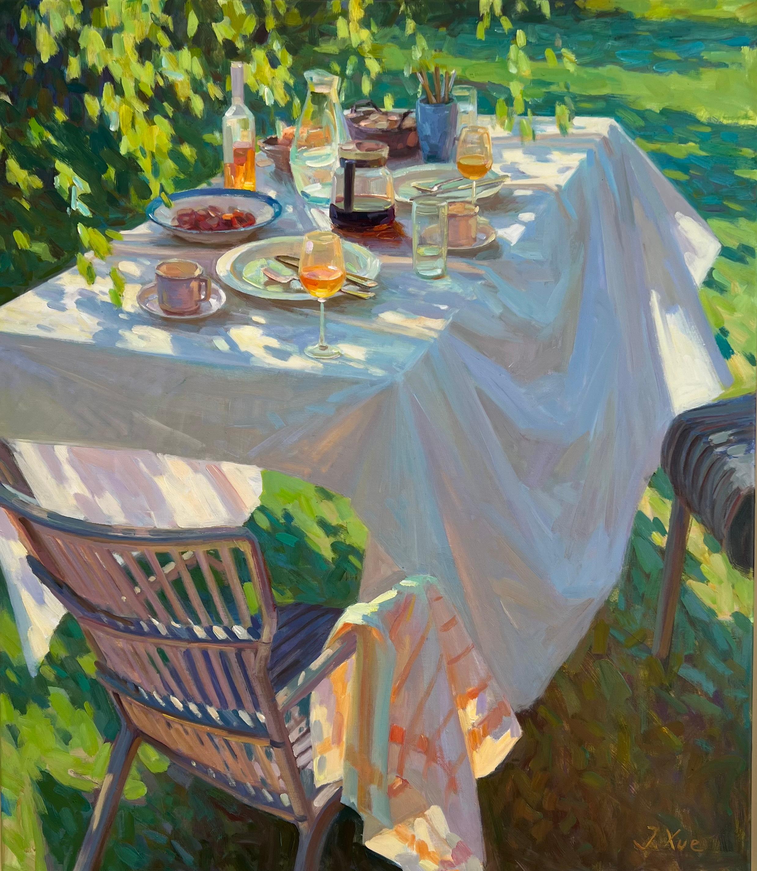 Juane Xue - An Enlightened Afternoon Oil Painting on Canvas Illuminated ...