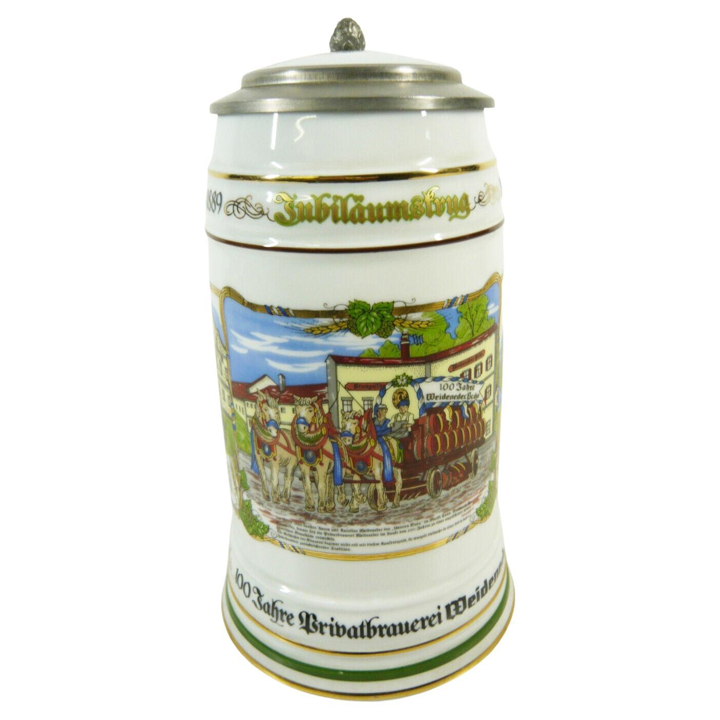 Jubilee Beer Jug with Rastal Pewter Lid - 0.5 Litre - Brewery ...