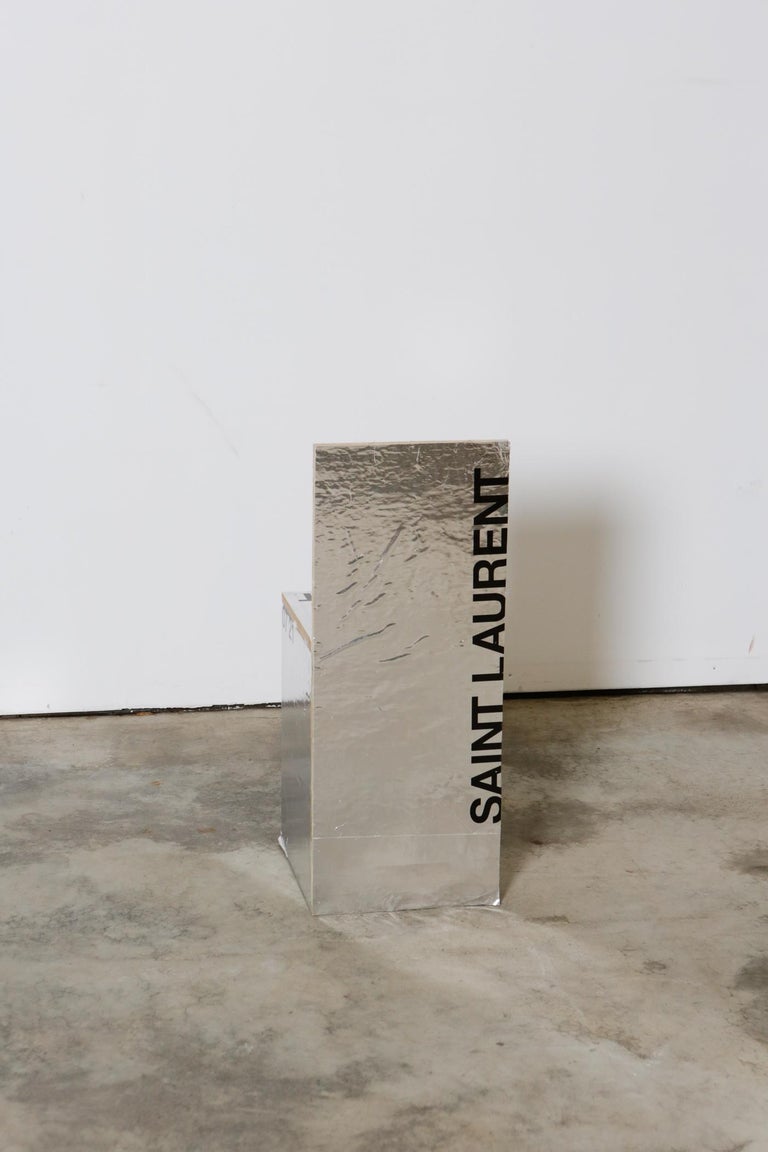 Judd Meets Saint Laurent Silver Foil Chair at 1stDibs