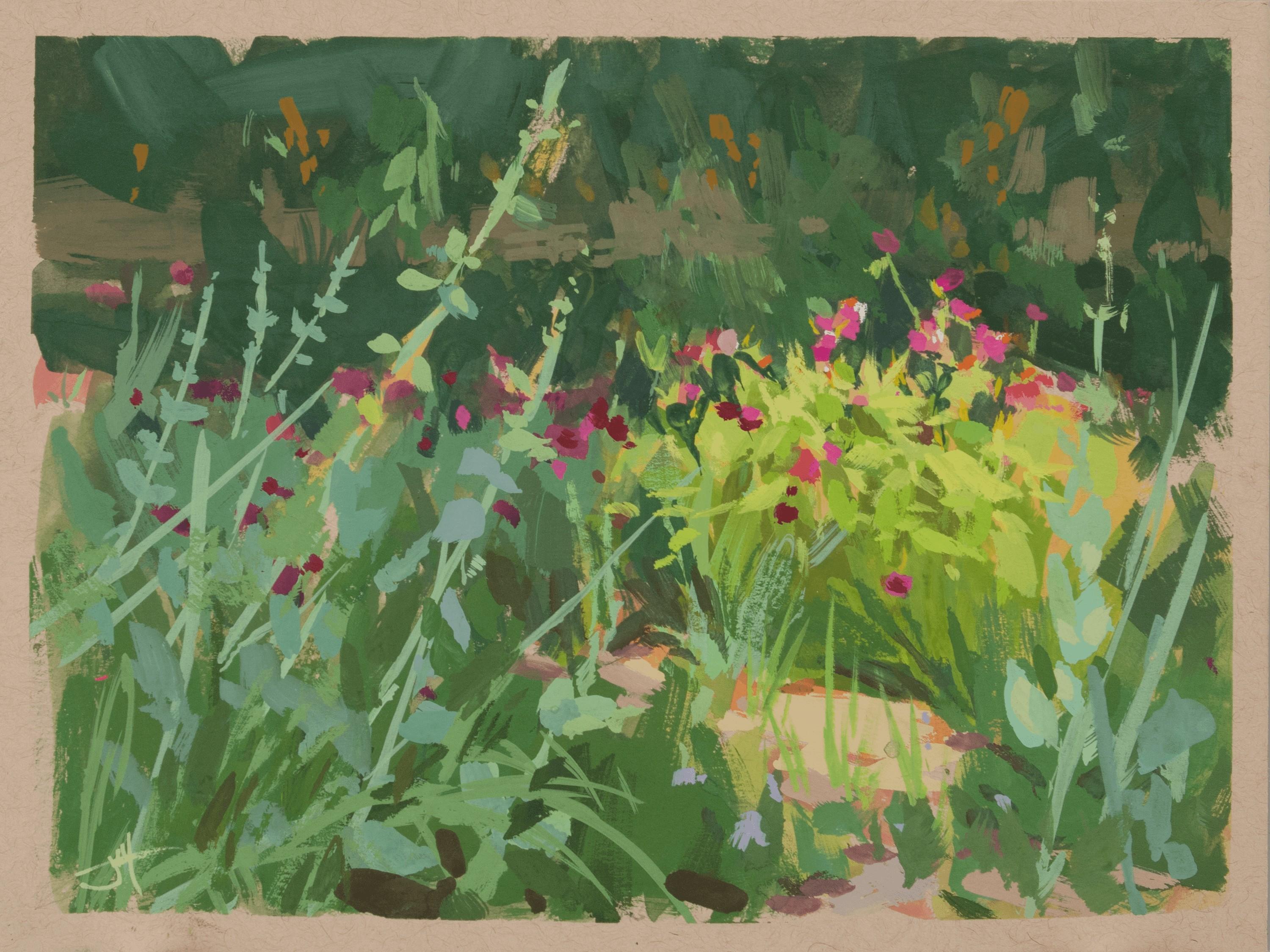 Judd Mercer - "Shoreline Shade" - Original Gouache Landscape Painting ...