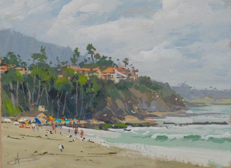 Judd Mercer - "Treasure Island Beach, " Gouache painting For Sale at ...
