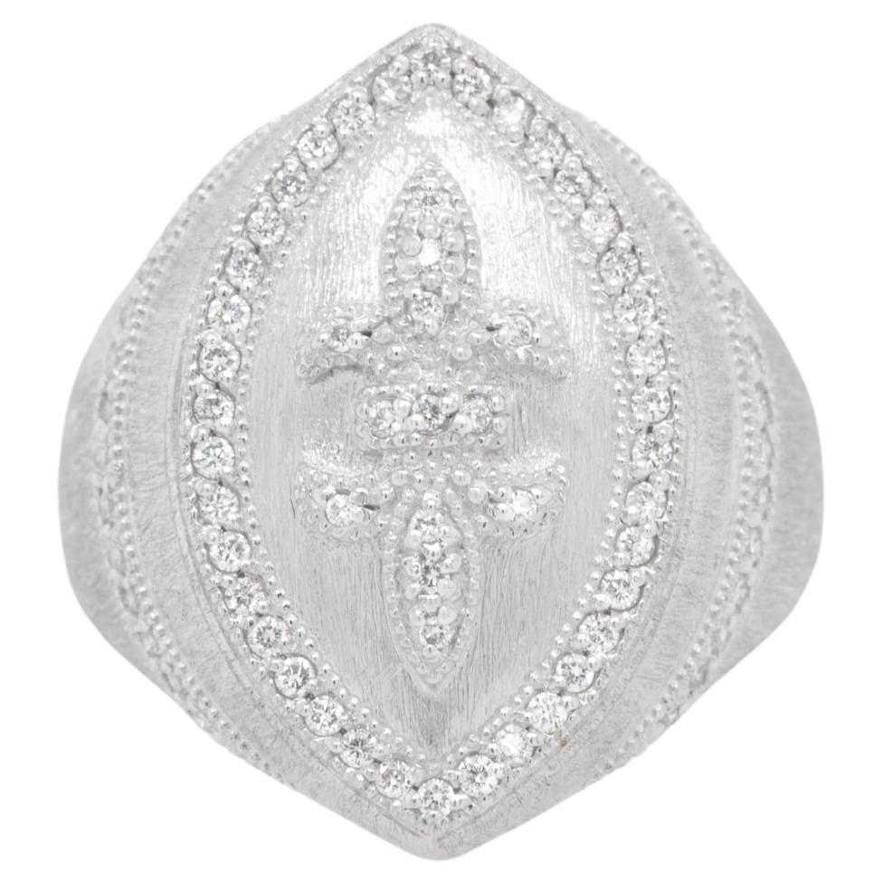 Designer Jude Frances Diamond 18 Karat White Gold Eternity Band Ring ...