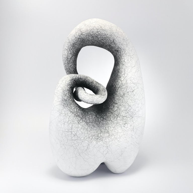 Judi Tavill - Abstract Minimal Clay Sculpture: 'Turn' For Sale at 1stDibs