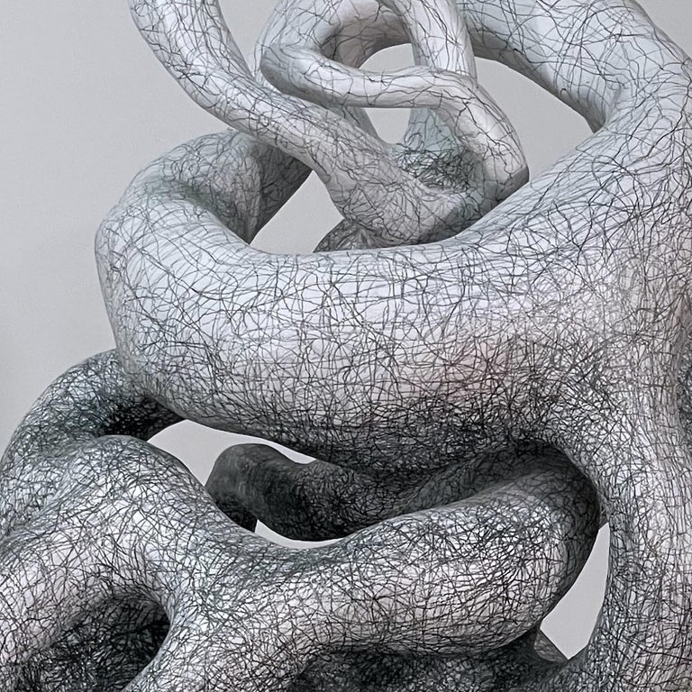 Judi Tavill - NURTURE, organic monochrome ceramic sculpture, gestrual ...