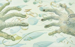 Judith Berry - Large Discs and Sticks, Painting For Sale at 1stdibs